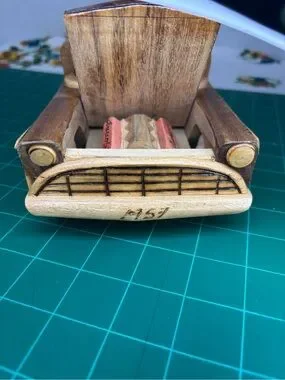 Handmade | Accents | Wooden Car 95s Chevy Style Model Cuba Opening ...